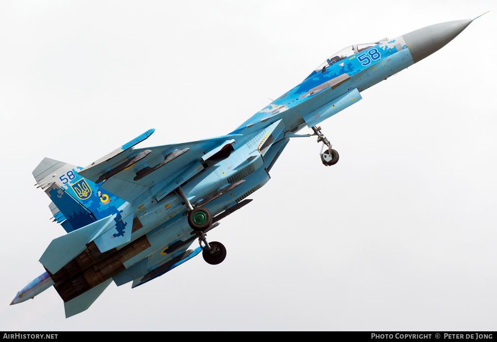 Aircraft Photo of 58 blue | Sukhoi Su-27P1M | Ukraine - Air Force ...