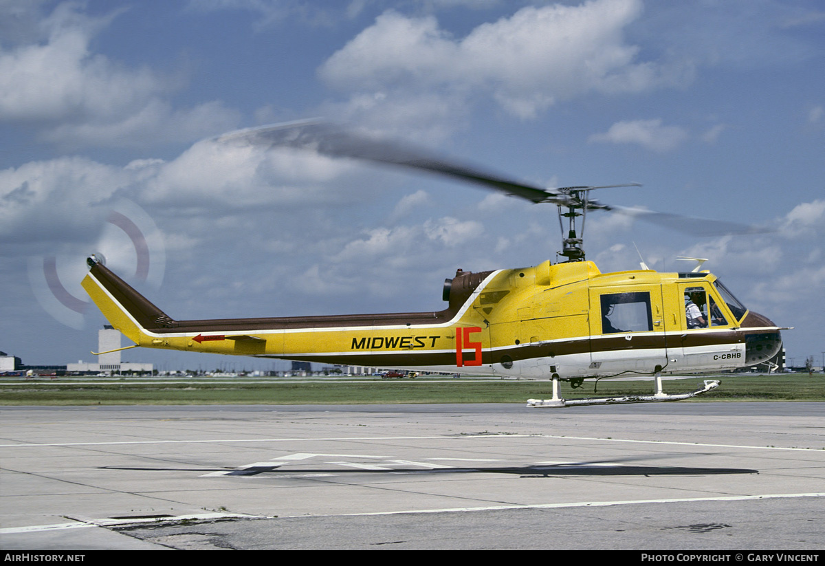 Aircraft Photo of C-GBHB | Bell 204B | Midwest Helicopters | AirHistory ...