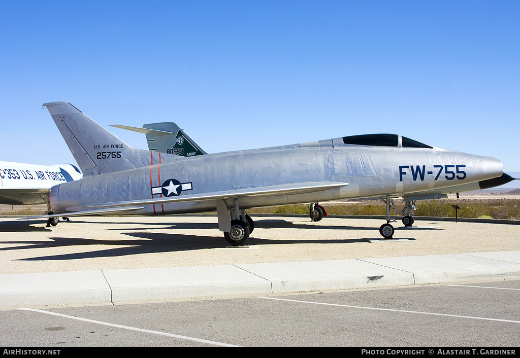 Aircraft Photo of 52-5755 / 25755 | North American YF-100A Super Sabre ...