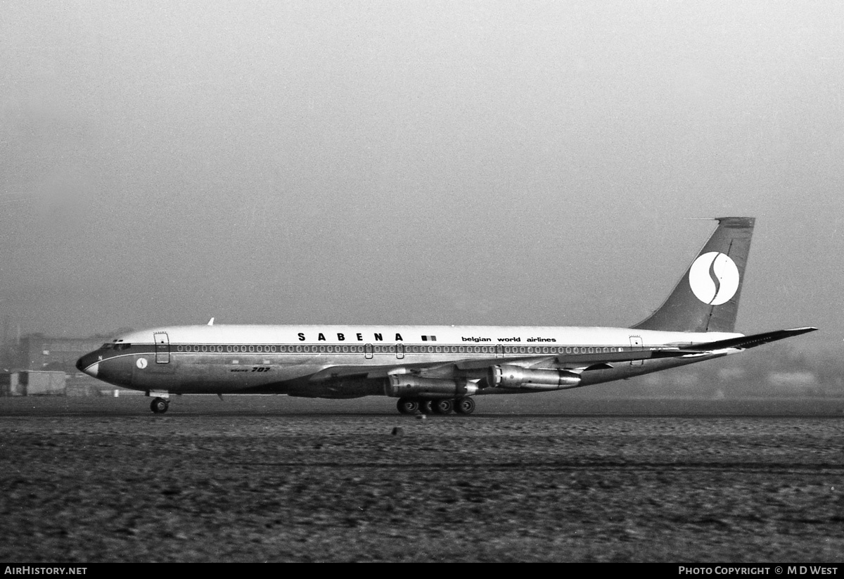 Aircraft Photo of OO-SJN | Boeing 707-329C | Sabena | AirHistory.net #74151