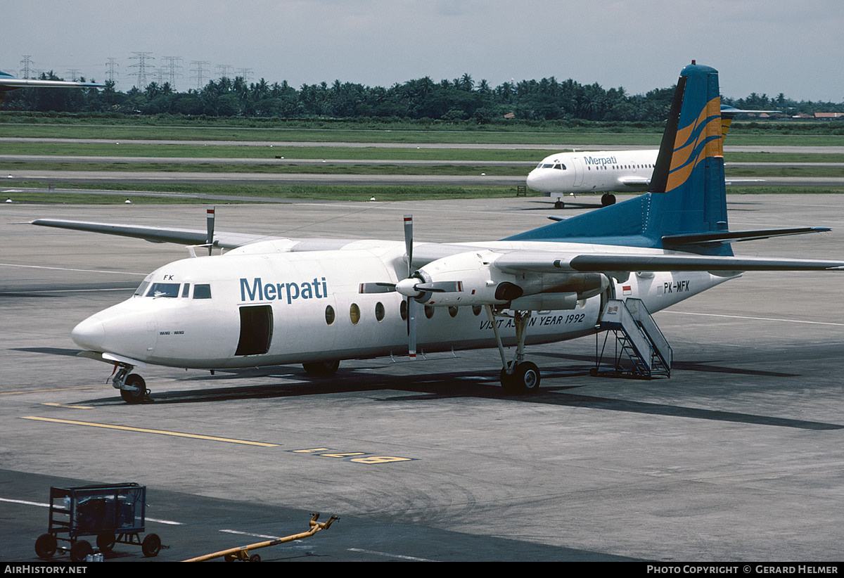Aircraft Photo of PK-MFK | Fokker F27-500F Friendship | Merpati Nusantara Airlines | AirHistory ...