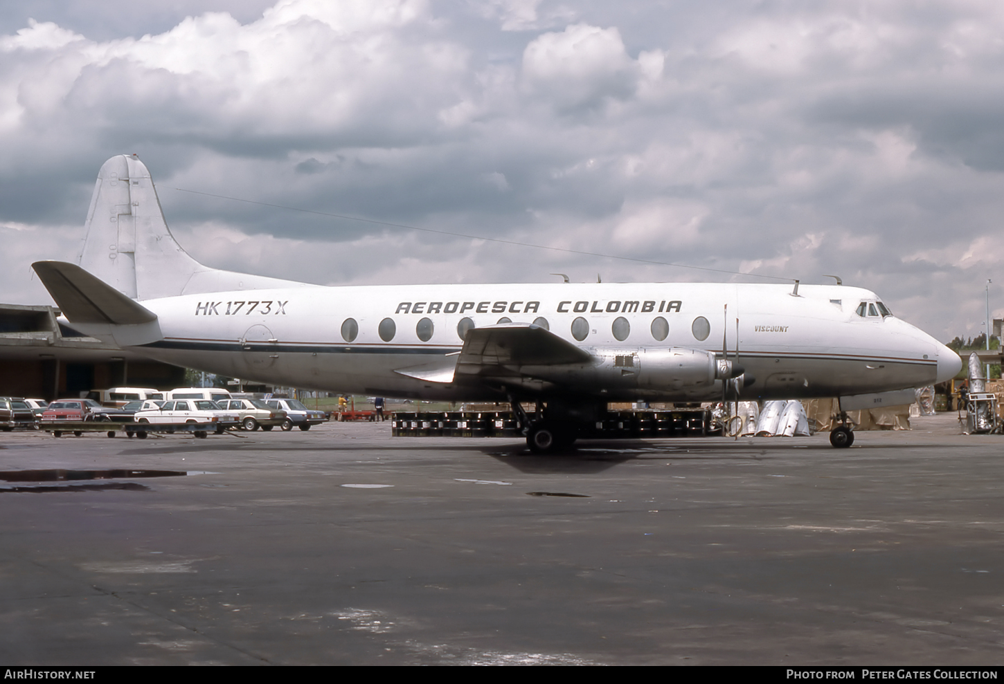 Aircraft Photo of HK-1773X | Vickers 745D Viscount | Aeropesca Colombia ...