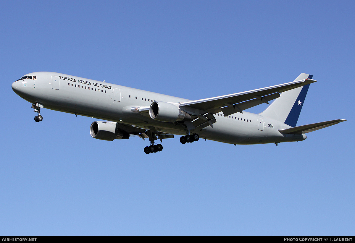 Aircraft Photo of 985 | Boeing 767-3Y0/ER | Chile - Air Force ...