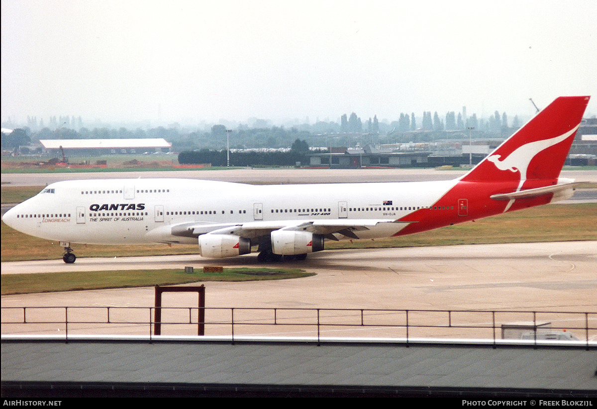 Aircraft Photo of VH-OJA | Boeing 747-438 | Qantas | AirHistory.net #323924