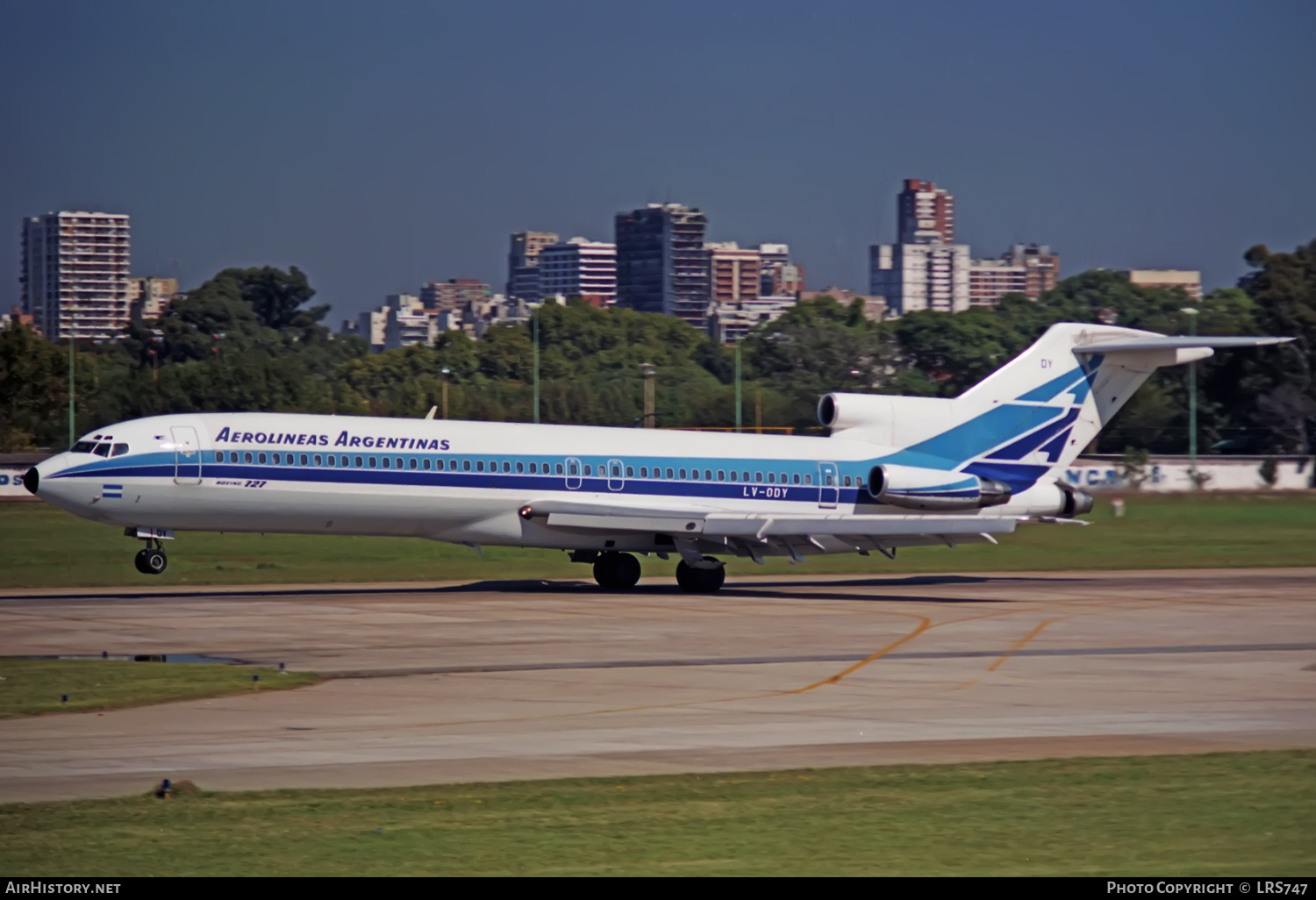 Aircraft Photo of LV-ODY | Boeing 727-2M7/Adv | Aerolíneas Argentinas | AirHistory.net #337726