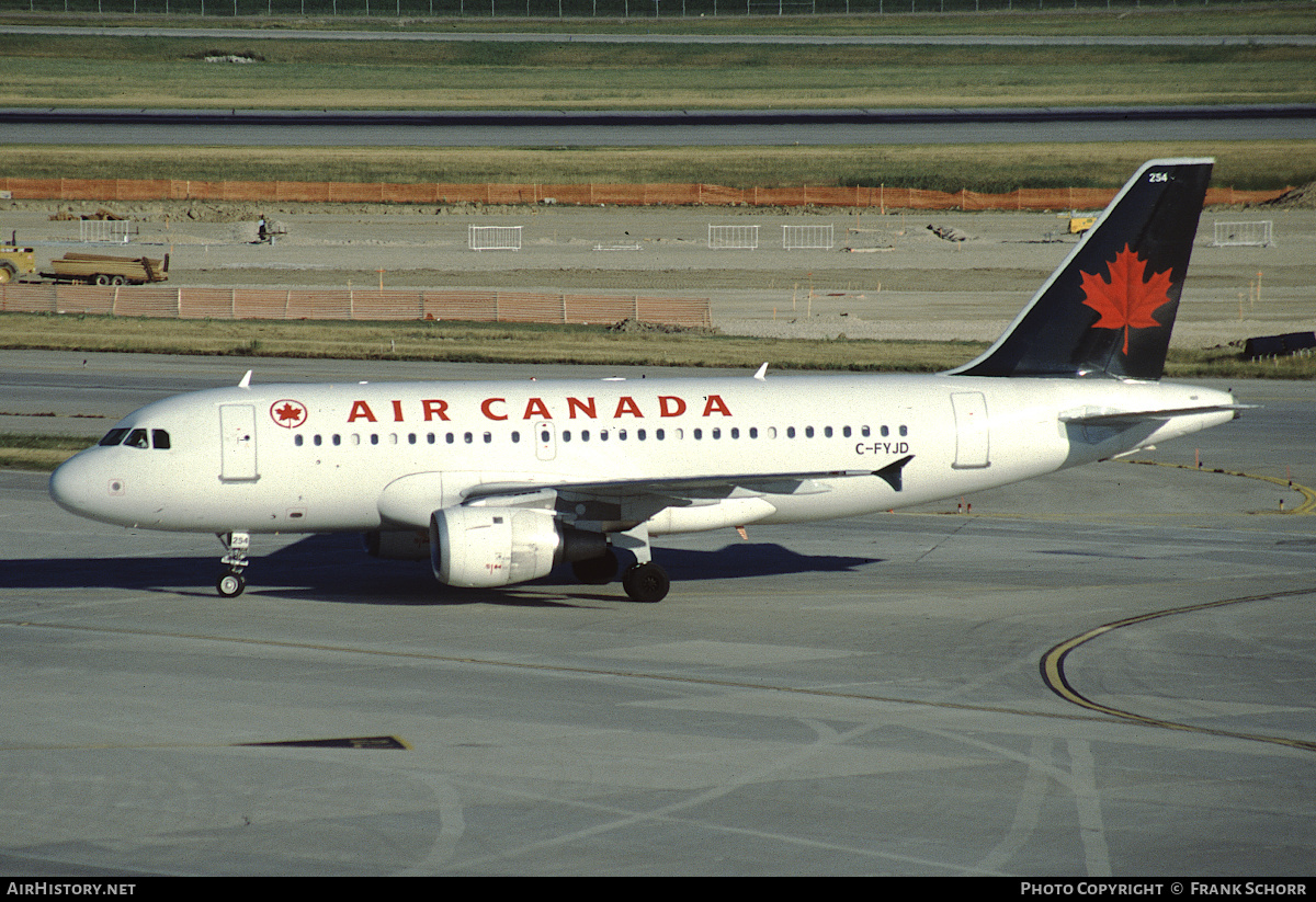 Aircraft Photo of C-FYJD | Airbus A319-114 | Air Canada | AirHistory ...