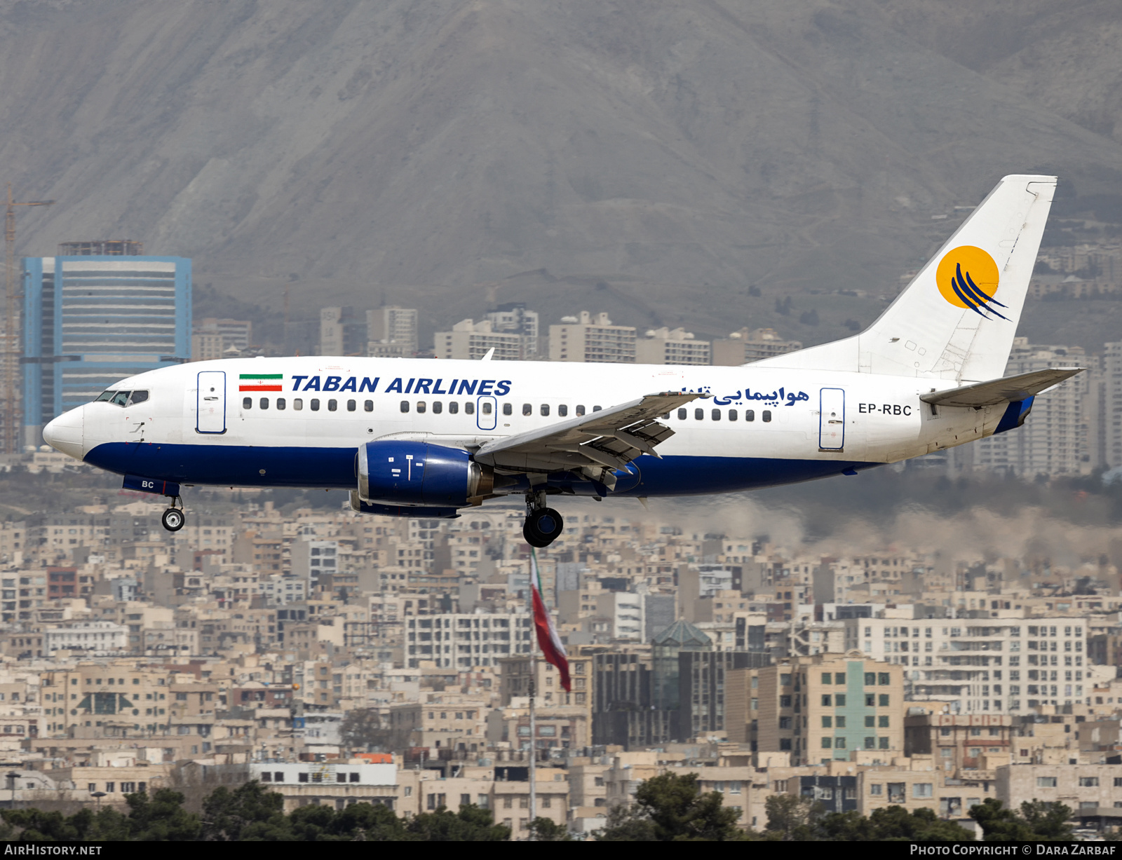 Aircraft Photo of EP-RBC | Boeing 737-524 | Taban Air | AirHistory.net ...