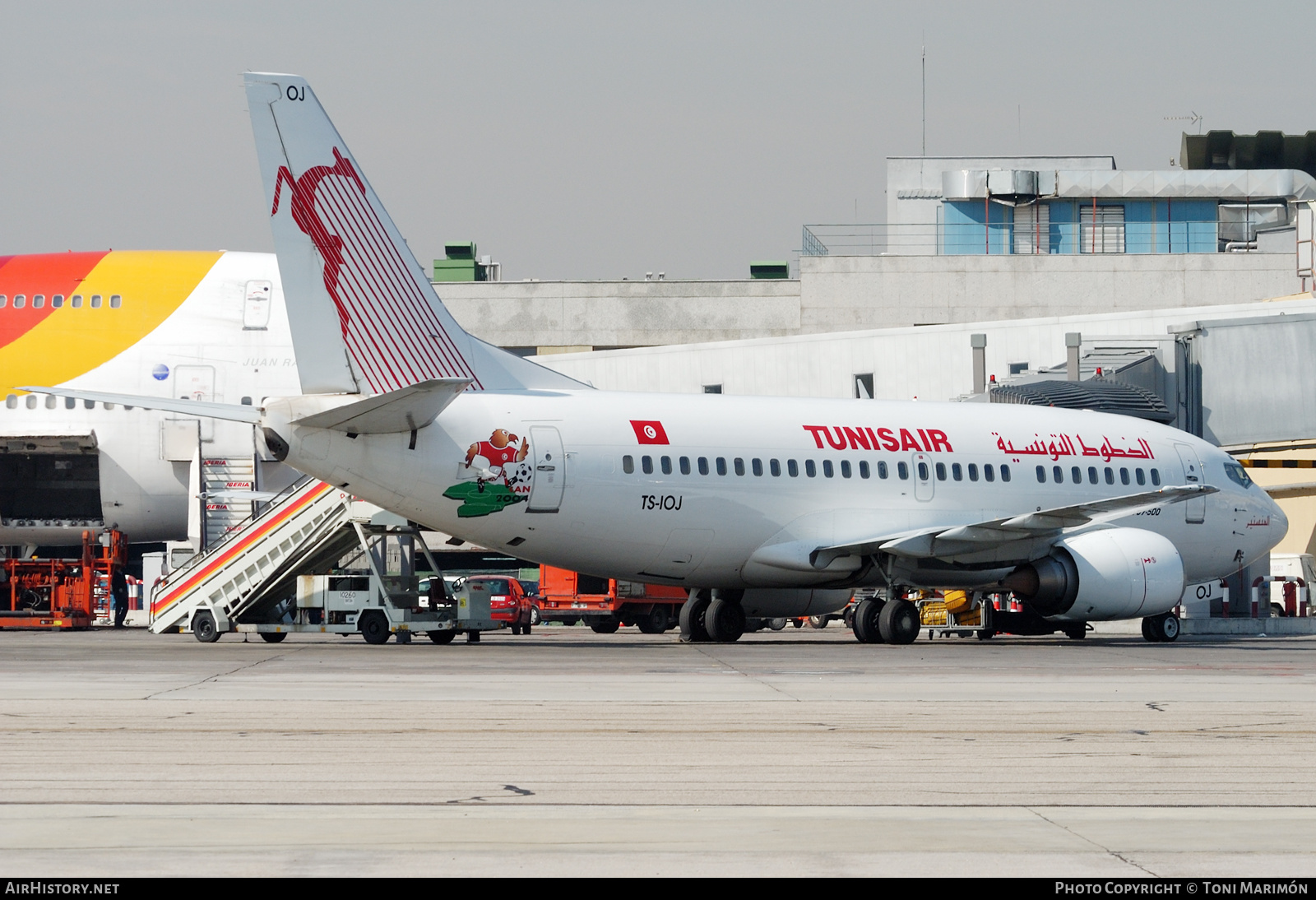 Aircraft Photo of TS-IOJ | Boeing 737-5H3 | Tunisair | AirHistory.net ...