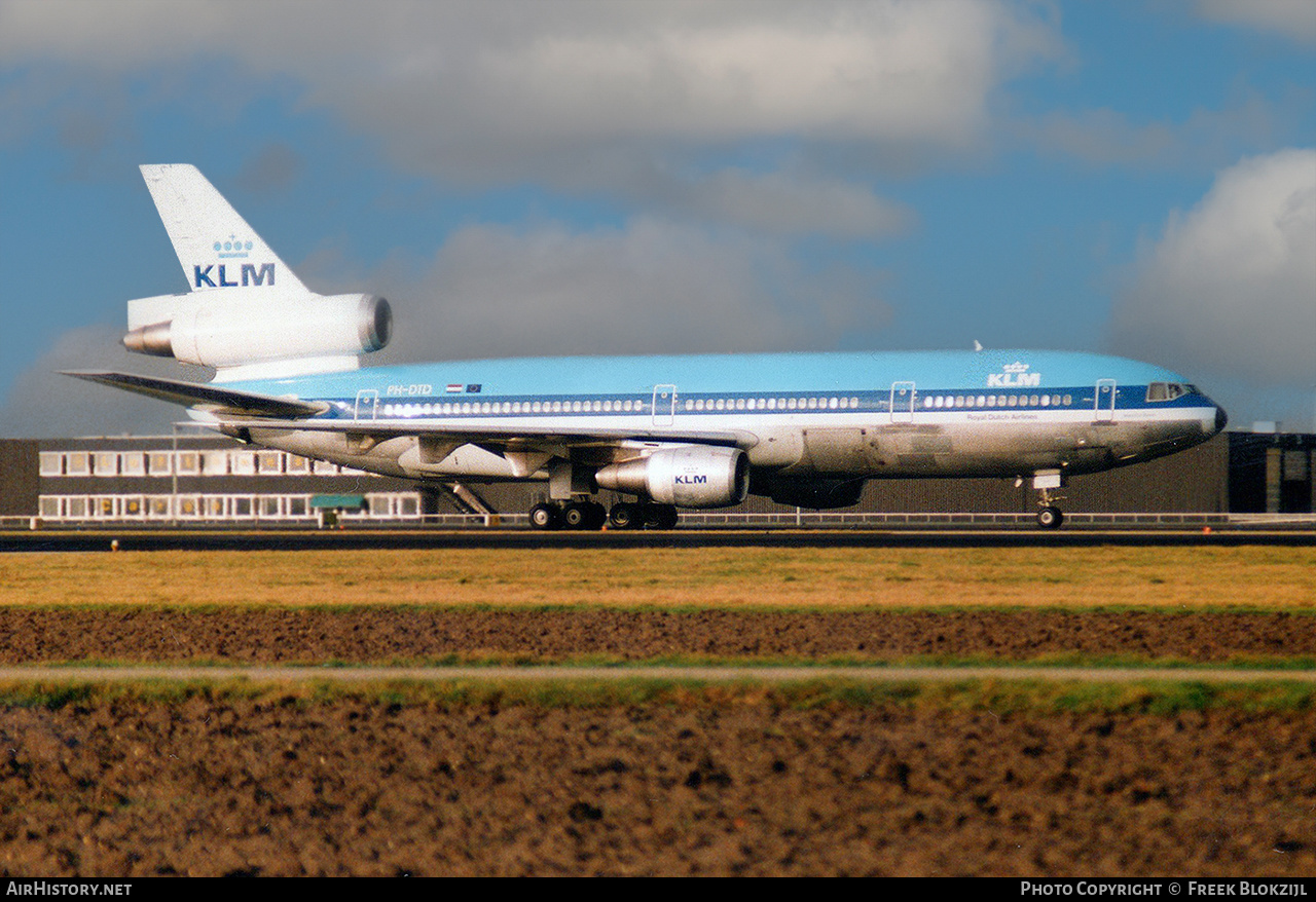 Aircraft Photo of PH-DTD | McDonnell Douglas DC-10-30 | KLM - Royal Dutch Airlines | AirHistory ...