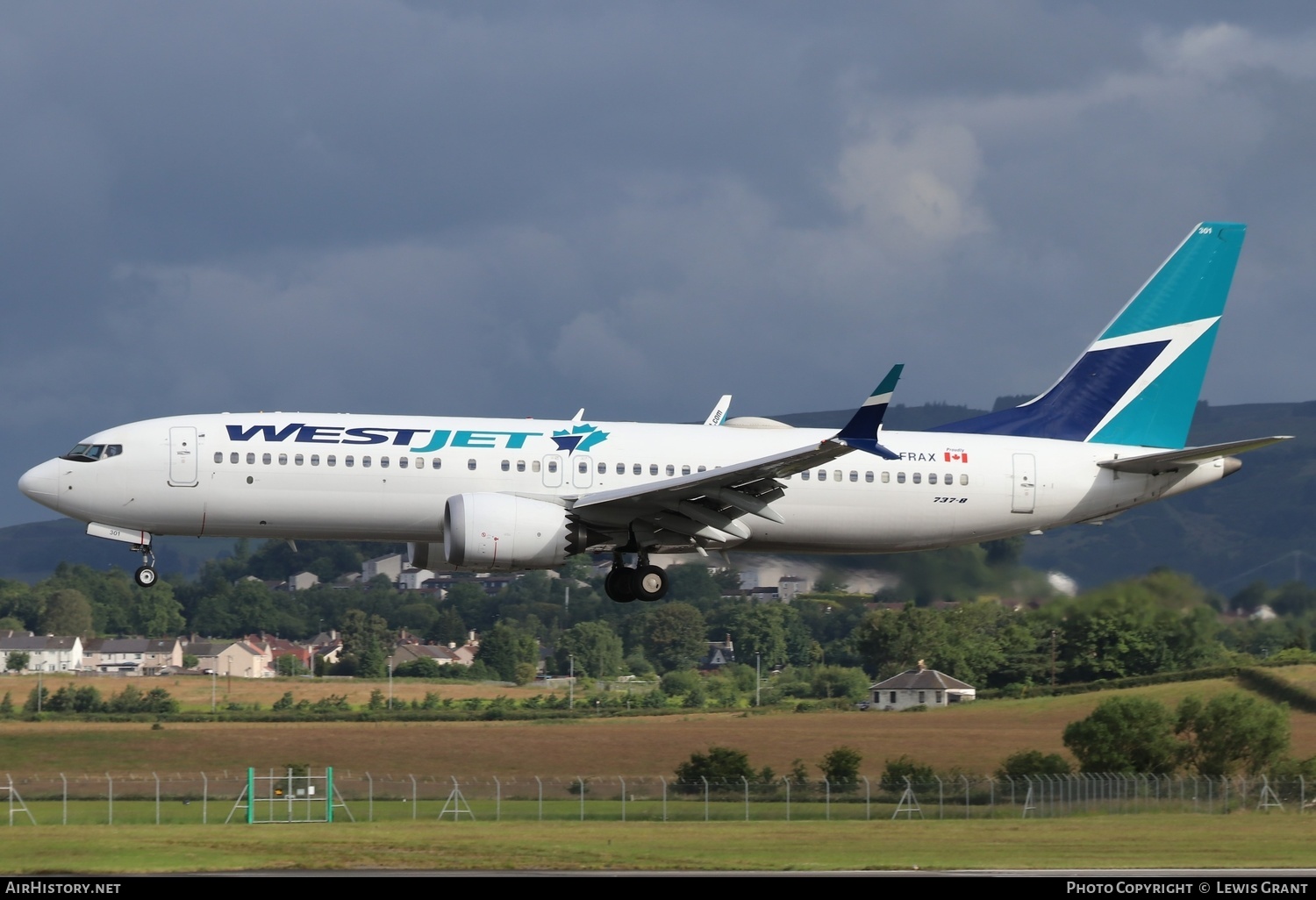 Aircraft Photo of C-FRAX | Boeing 737-8 Max 8 | WestJet | AirHistory ...