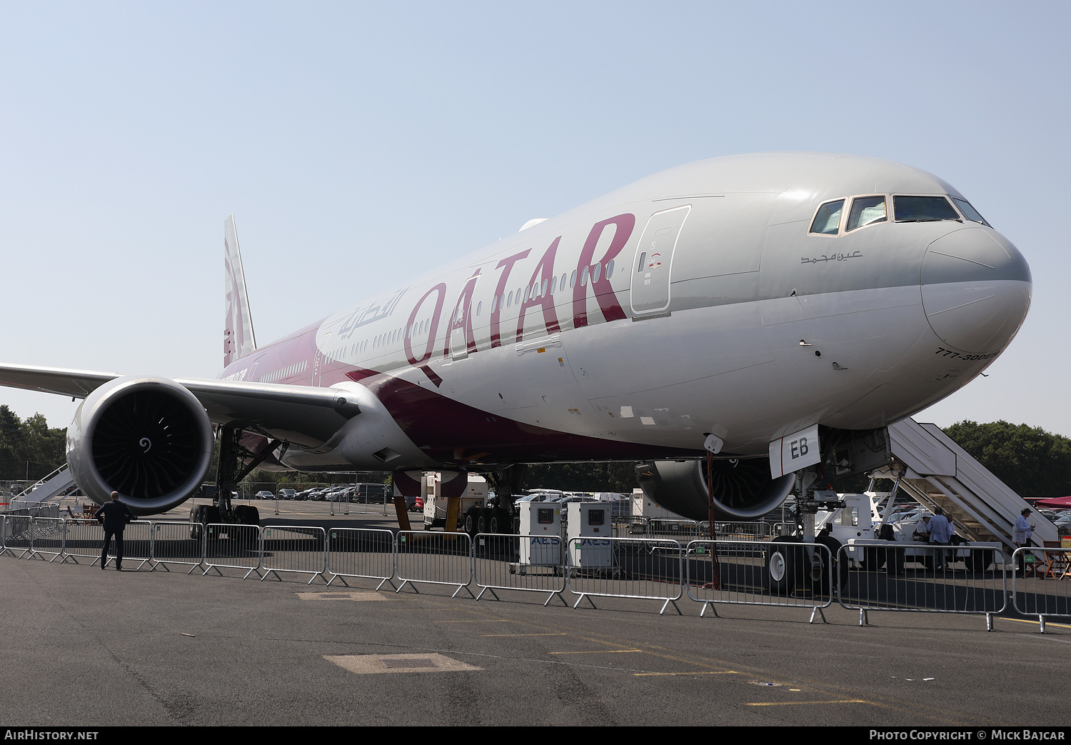 Aircraft Photo of A7-BEB | Boeing 777-3DZ/ER | Qatar Airways ...