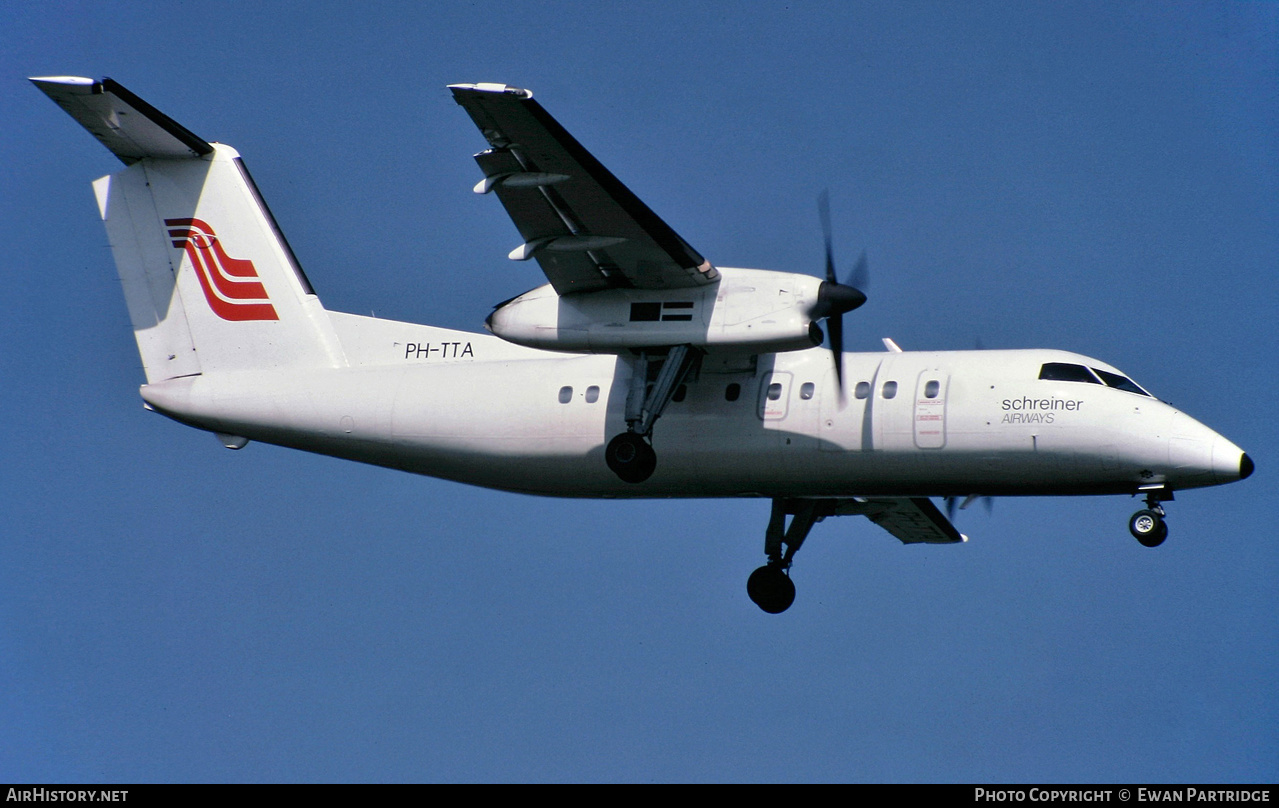 Aircraft Photo of PH-TTA | De Havilland Canada DHC-8-102 Dash 8 | Schreiner Airways | AirHistory ...