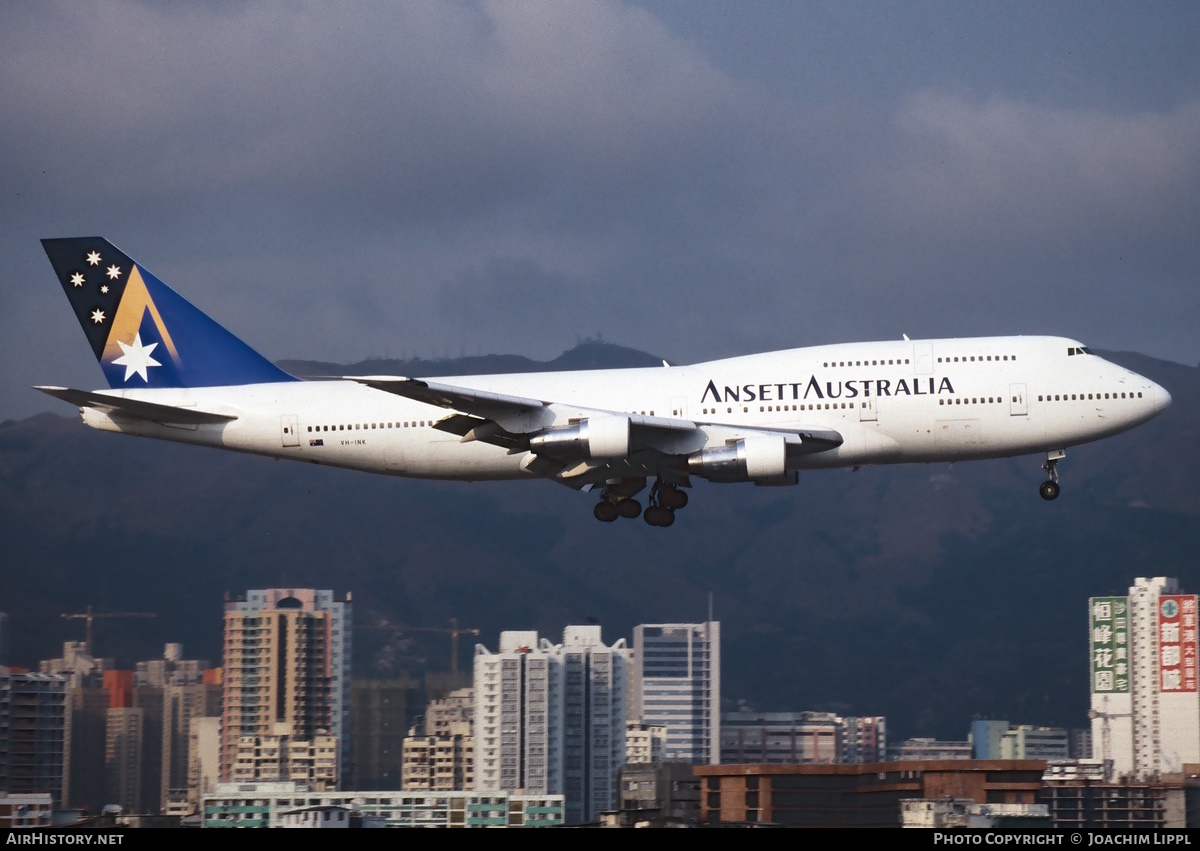 Aircraft Photo of VH-INK | Boeing 747-312 | Ansett Australia ...