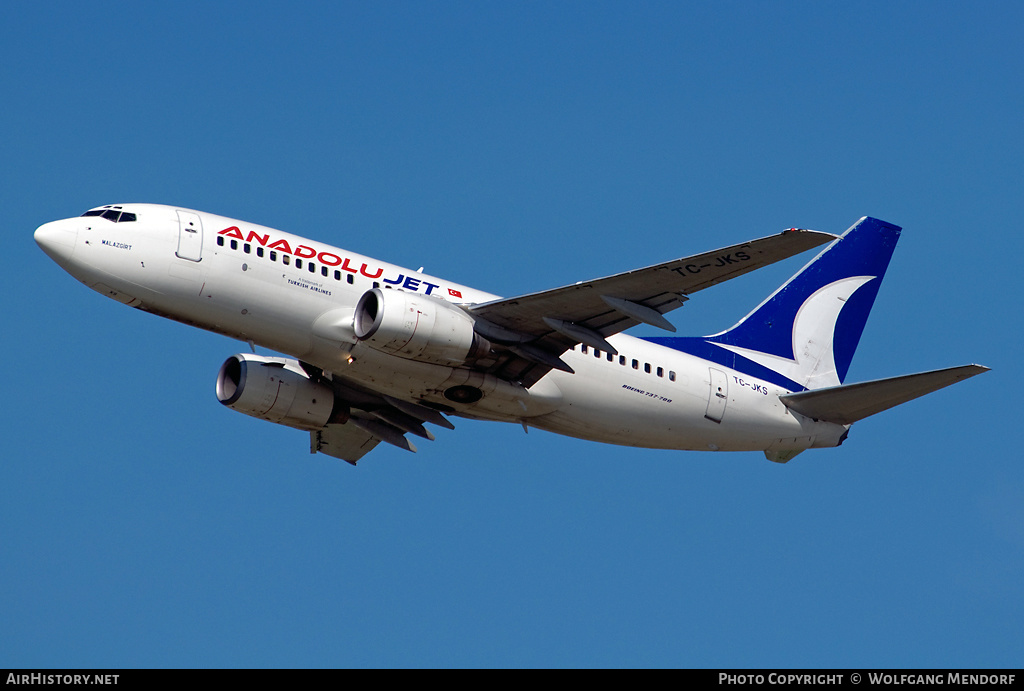 Aircraft Photo of TC-JKS | Boeing 737-73V | AnadoluJet | AirHistory.net ...