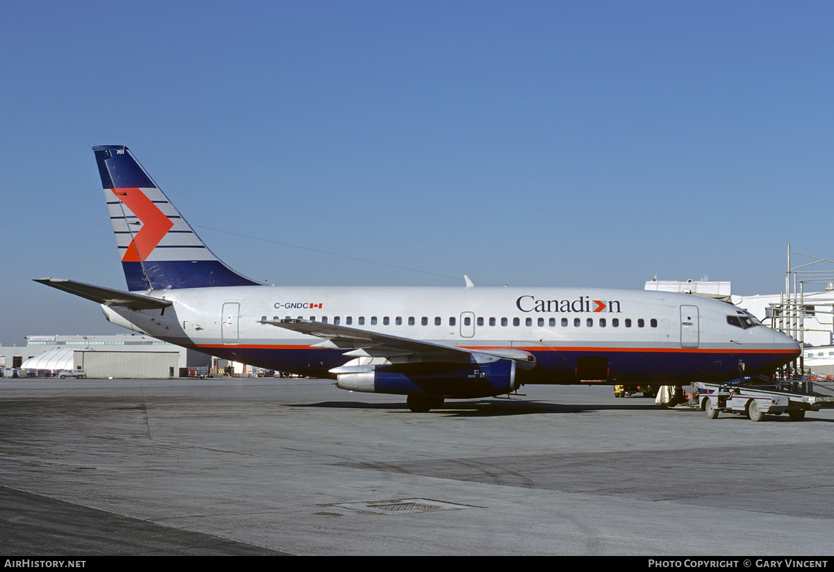 Aircraft Photo of C-GNDC | Boeing 737-242/Adv | Canadian Airlines ...