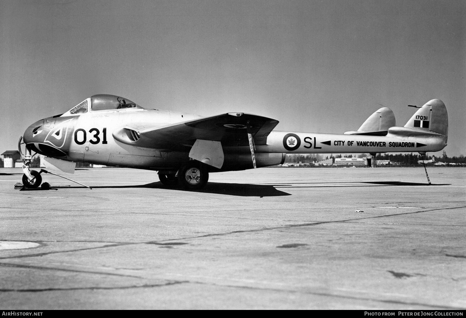 Aircraft Photo of 17031 | De Havilland D.H. 100 Vampire F3 | Canada - Air Force | AirHistory.net ...