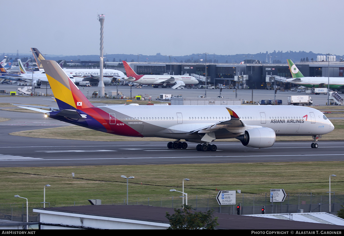Aircraft Photo of HL7578 | Airbus A350-941 | Asiana Airlines ...