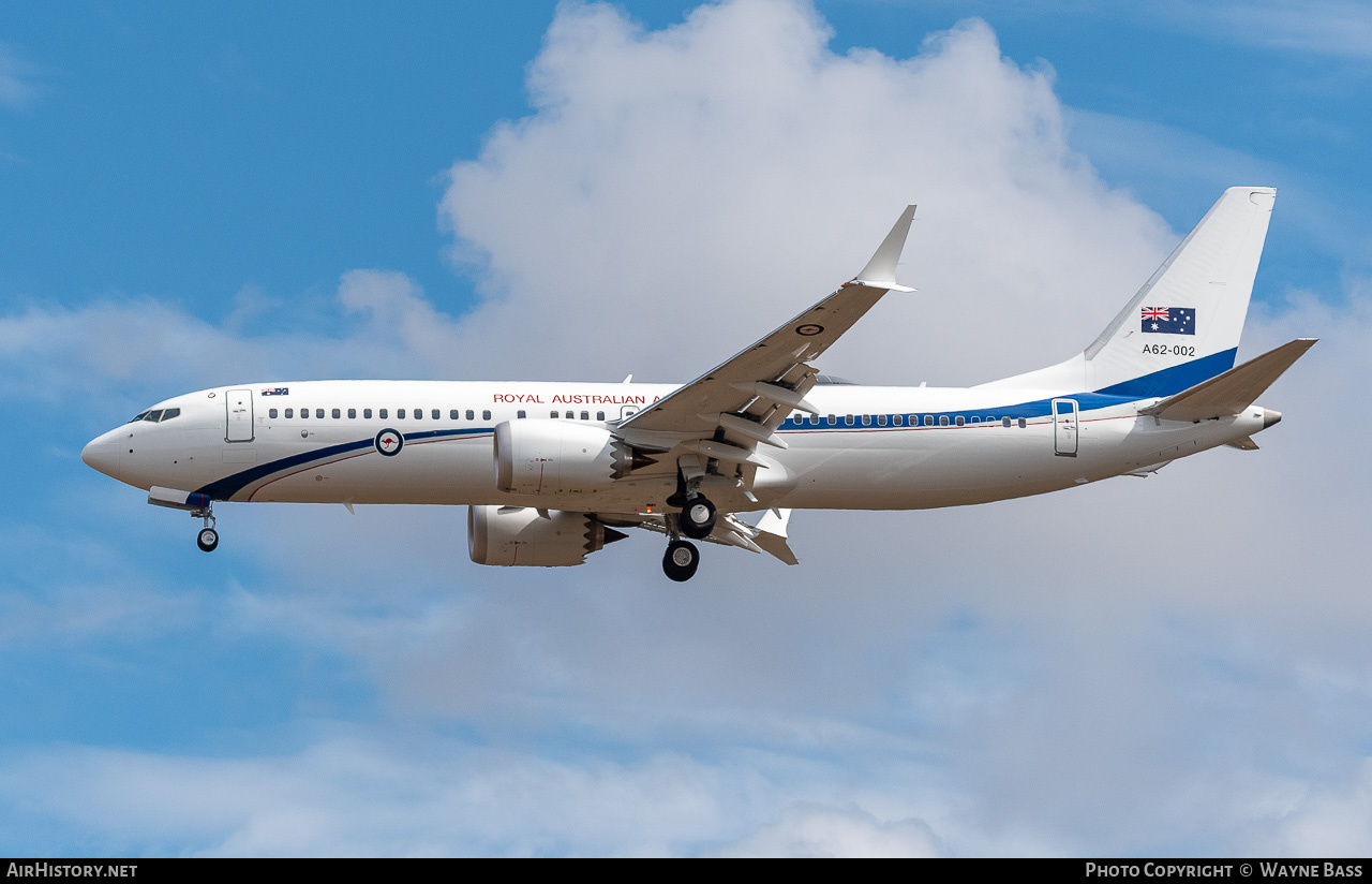 Aircraft Photo of A62-002 | Boeing 737-8 BBJ2 MAX | Australia - Air ...
