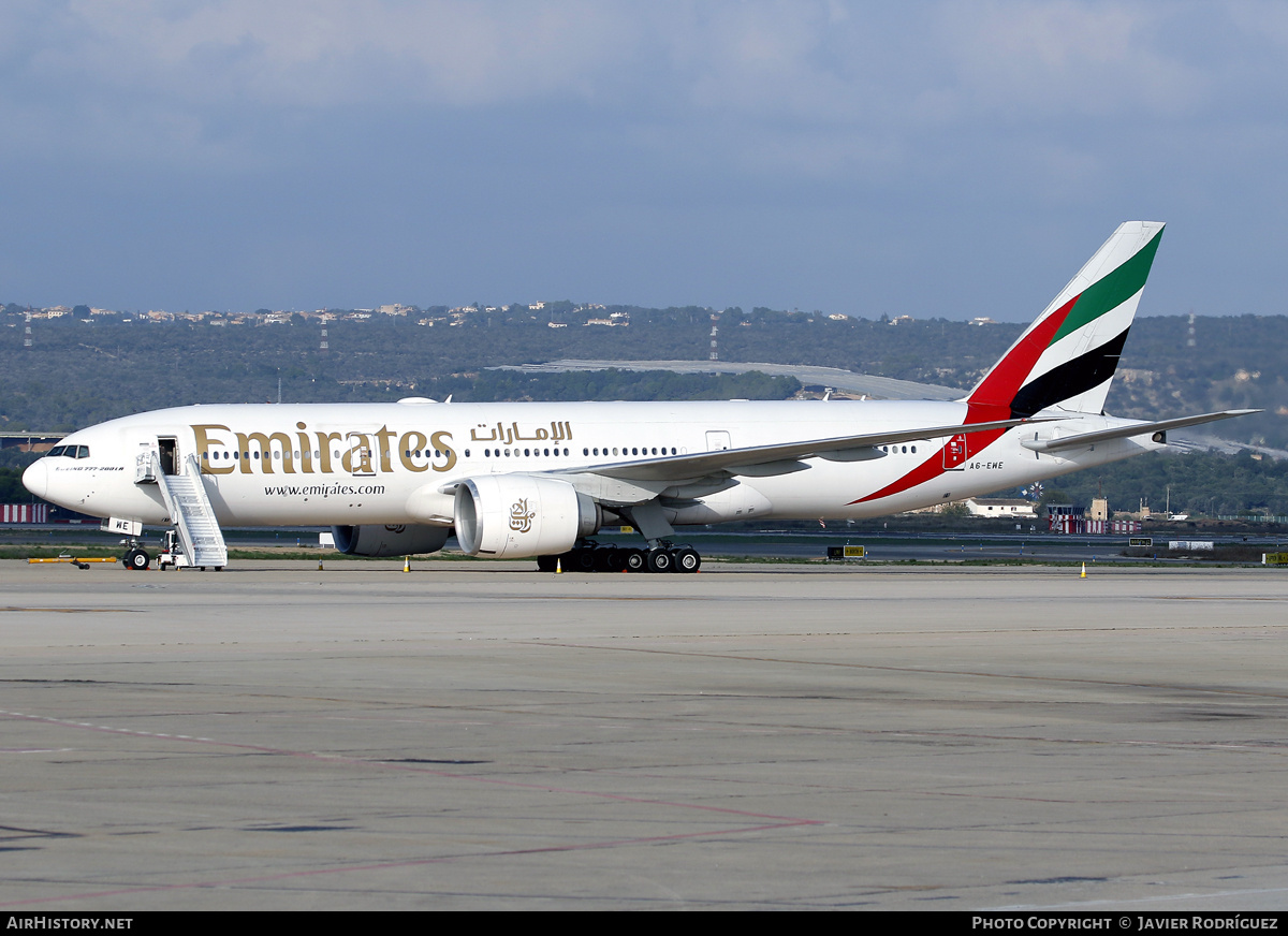 Aircraft Photo of A6-EWE | Boeing 777-21H/LR | Emirates | AirHistory ...