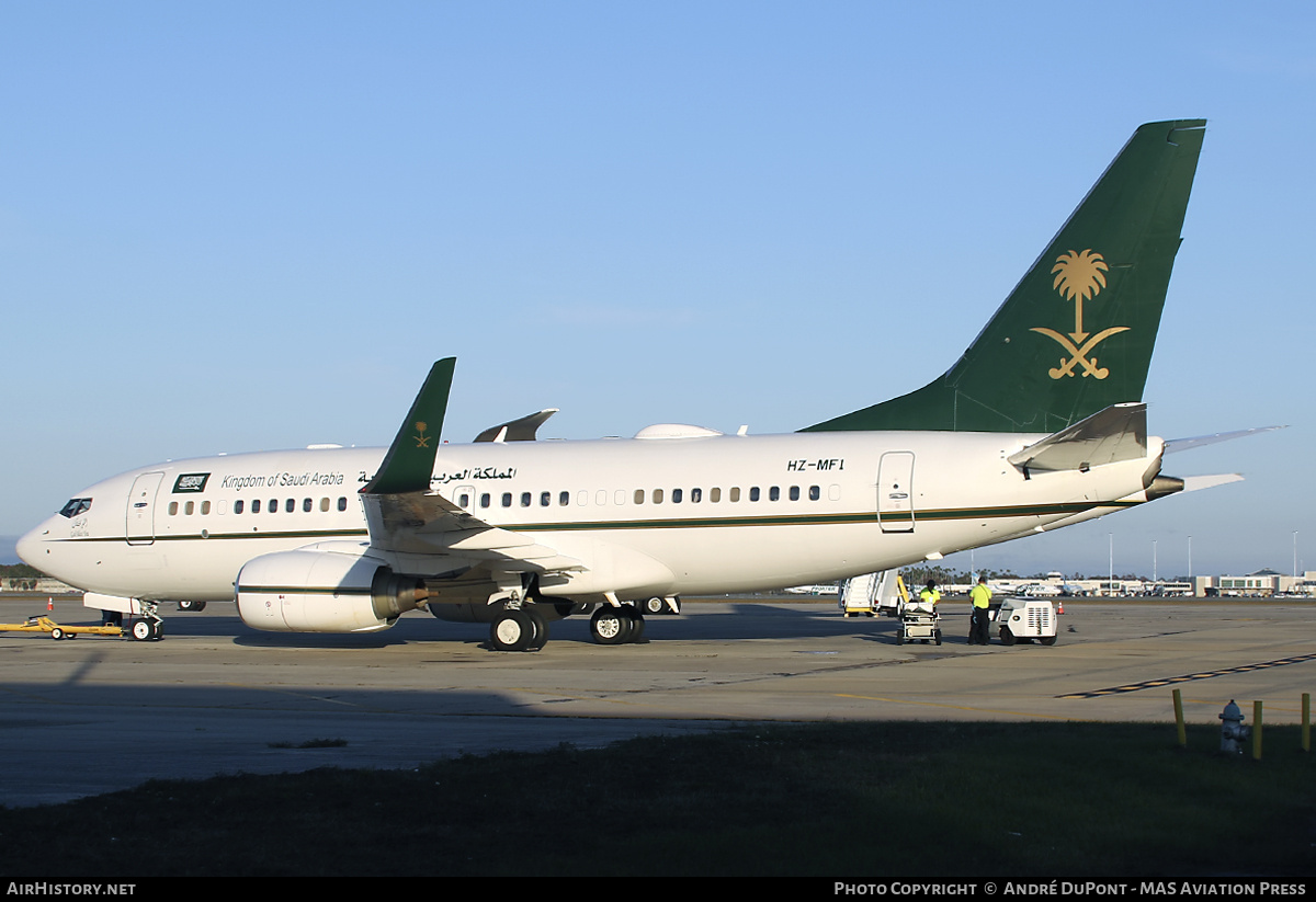 Aircraft Photo of HZ-MF1 | Boeing 737-7FG BBJ | Kingdom of Saudi Arabia ...