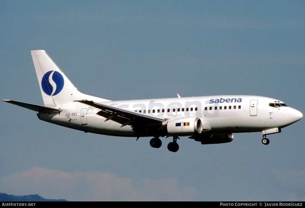 Aircraft Photo of OO-SYJ | Boeing 737-529 | Sabena | AirHistory.net #774856