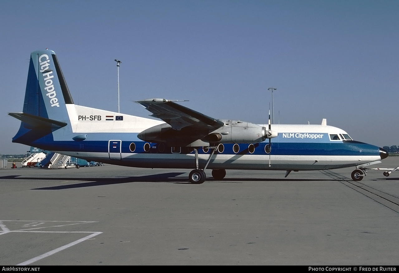 Aircraft Photo of PH-SFB | Fokker F27-400 Friendship | NLM Cityhopper | AirHistory.net #778454