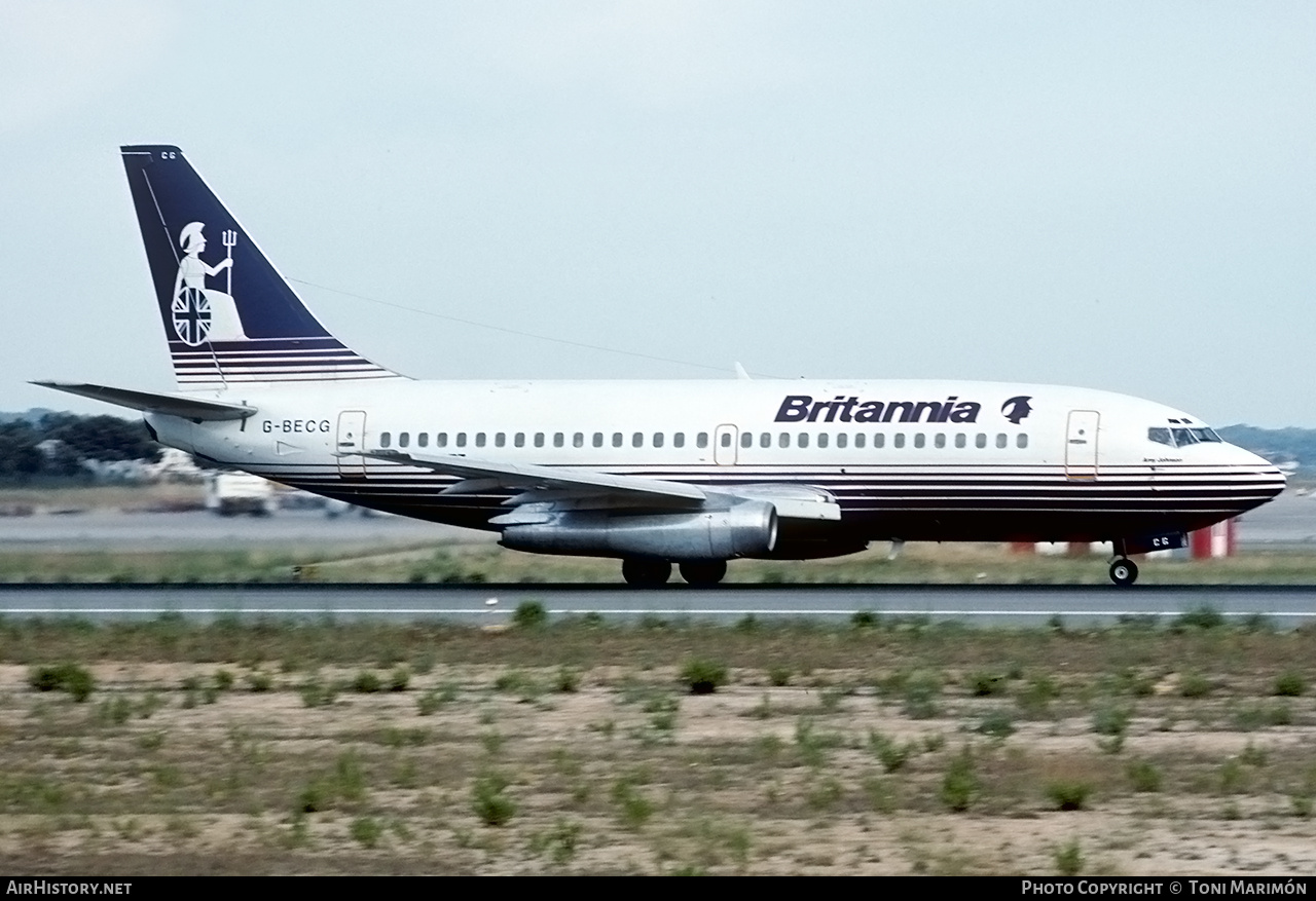 Aircraft Photo of G-BECG | Boeing 737-204/Adv | Britannia Airways ...