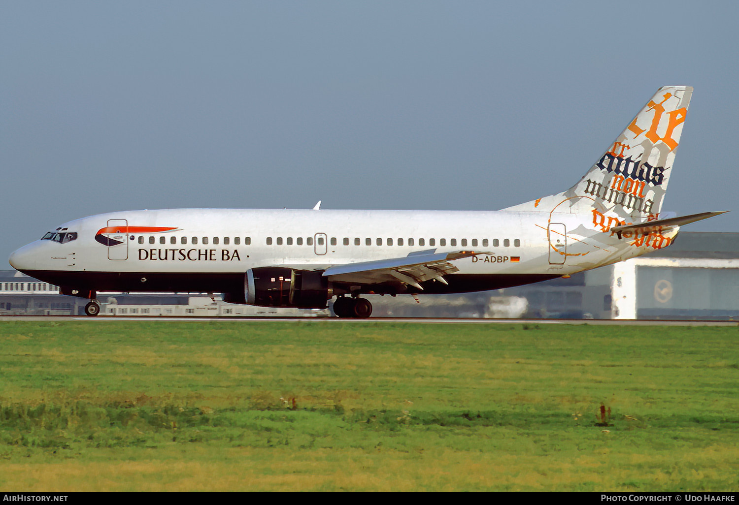 Aircraft Photo of D-ADBP | Boeing 737-31S | Deutsche BA | AirHistory ...