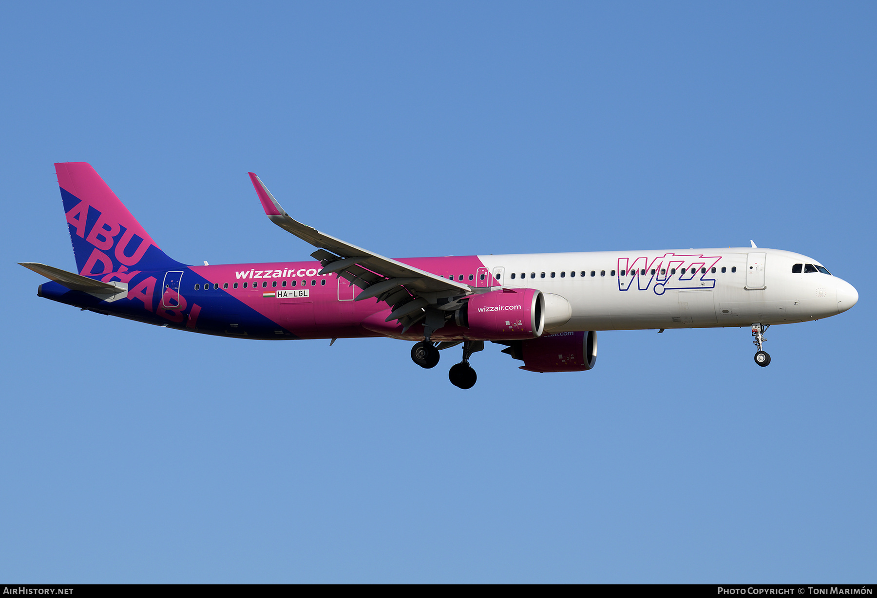 Aircraft Photo of HA-LGL | Airbus A321-271NX | Wizz Air Abu Dhabi | AirHistory.net #813425