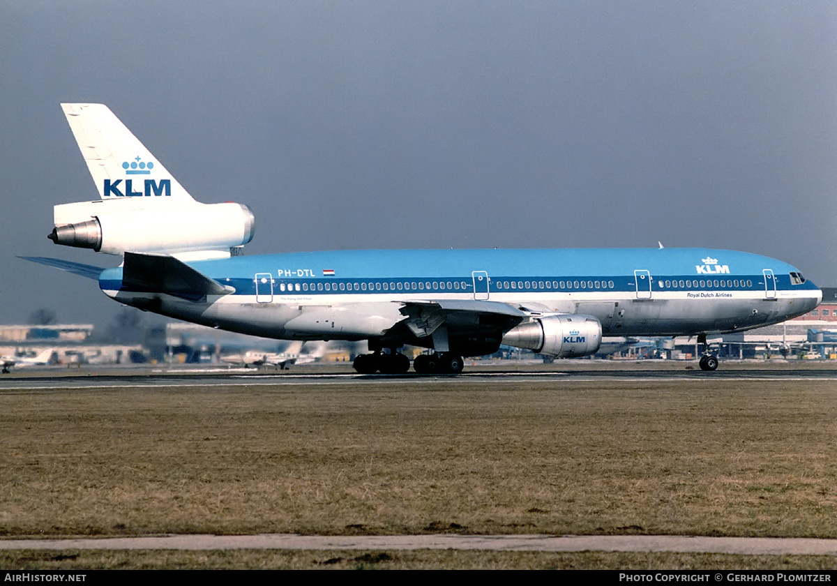 Aircraft Photo of PH-DTL | McDonnell Douglas DC-10-30 | KLM - Royal Dutch Airlines | AirHistory ...